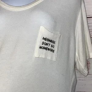 Brandy Melville | Tops | Mermaids Dont Do Homework Soft Graphic T From ...